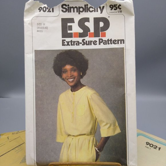 Simplicity | Office | Vintage Sewing Pattern Simplicity 92 Esp Extra ...